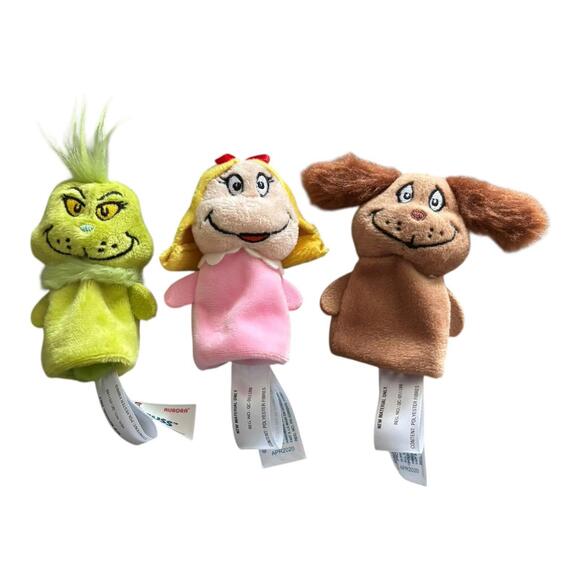 Aurora | Toys | Dr Seuss The Grinch Finger Puppet 3 Piece Set Mint ...
